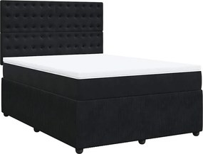 Box spring postel s matrací černá 140 x 190 cm samet 3294648