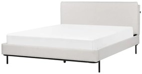 Čalouněná postel 160 x 200 cm světle šedá CORIO Beliani