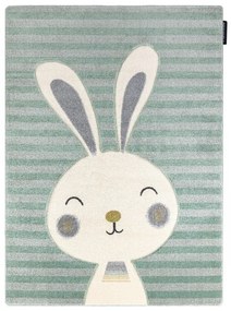 Hans Home | Dětský kusový koberec Petit Rabbit green - 80x150