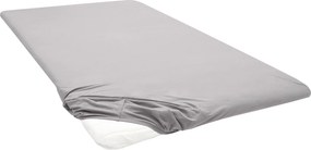 Biberna Jersey napínací prostěradlo na matracový topper, 90-200 x 200 cm. (bouřkově šedá, 90-100 x 200 cm)