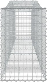 Klenuté gabionové koše 6 ks 400x50x80/100 cm pozinkované železo 3145947