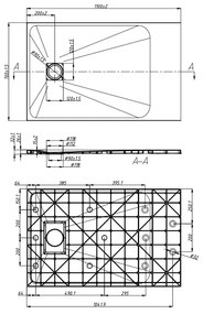 BPS-koupelny Obdélníková akrylátová sprchová vanička HYD-OSV-RIKO 110x70 černá