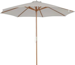 Slunečník Outsunny Ø 300 cm, slunečník s UV ochranou, dřevěný slunečník pro balkon, stabilní tržní slunečník, ochrana proti slunci pro pláž, terasu a