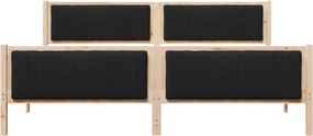 Rám postele Hnědo-černá 200 x 200 cm Masivní borovicové dřevo 3394300