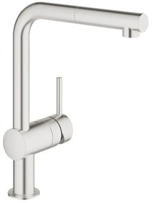 Dřezová baterie Grohe Minta s vytahovací sprškou supersteel 32168DC0