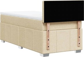 Box spring postel s matrací krémová 90x200 cm textil 3286970