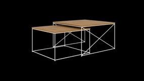 ADRK Furniture Konferenční stolek 2v1 Licco CT-LIC-W-OL