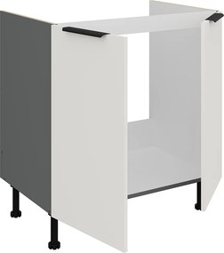 ARIA aw | dolní skříňka 80 ZL 2F dřezová | 80 cm | ANTI FINGERPRINT povrch | antracit/bílá
