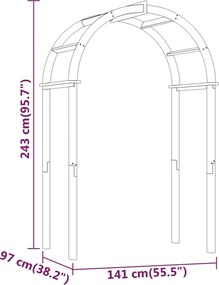 vidaXL Zahradní oblouk 141x97x243 cm impregnované masivní borové dřevo [318419]