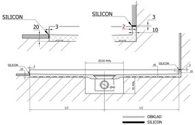 Polysan MIRAI sprchová vanička z litého mramoru, obdélník 90x80x1,8 cm, levá, bílá, 73167