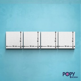 4-dílný obraz - Bílá pláž - PopyDesign