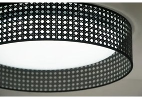 Duolla - LED Stropní svítidlo ROLLER RATTAN LED/24W/230V pr. 45 cm černá