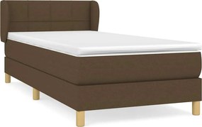 Box spring postel s matrací tmavě hnědá 100 x 200 cm textil 3126784