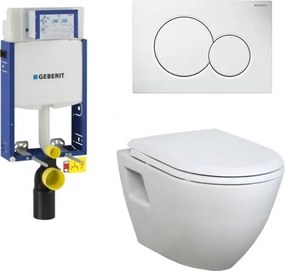 Geberit Kombifix Eco 110.302.00.5 komplet k zazdění se závěsným WC Creavit TERRA TP325 + bidet 2v1