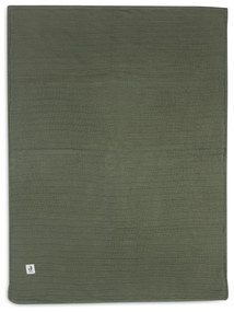 Deka pletená / samet 75x100 cm Pure Knit Leaf Green