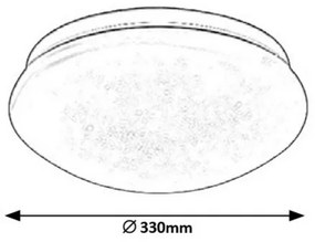 Rabalux 3937 - LED Stropní svítidlo LUCAS LED/18W/230V 330mm