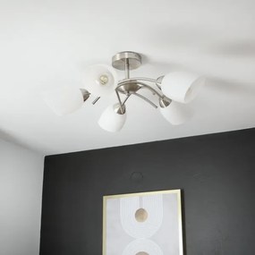 Přisazený lustr DONNA 5xE27/60W/230V nikl