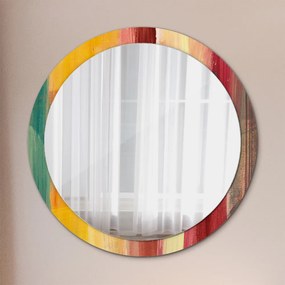 Kulaté zrcadlo tištěný rám Abstraktní obrázek fi 100 cm