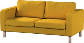 Potah na pohovku IKEA  Karlstad 2-místná, nerozkládací, krátký barva žlutá látka pletený vzor