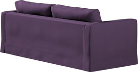 Potah na pohovku IKEA  Karlstad 3-místná, nerozkládací, dlouhý barva fialová látka pletený vzor