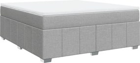 Box spring postel s matrací světle šedá 180 x 200 cm textil 3285491
