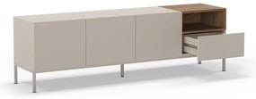 Krémový TV stolek 180x55 cm Cailin – Marckeric