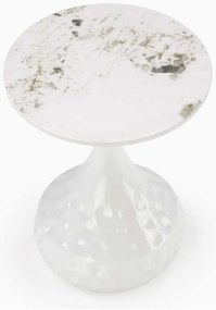 Konferenční stolek Goccia, mramor / bílá