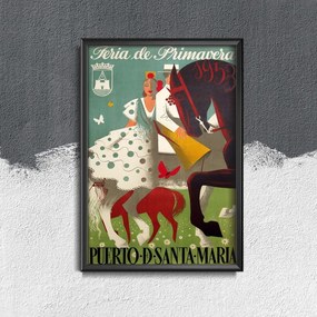 Retro plakát Feria puerto de santa maria španělsko