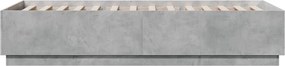 Rám postele s LED osvětlením betonově šedý 100x200 cm kompozit 3209628