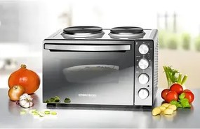 Rommelsbacher KM 3300 stříbrná-černá / Minikuchyňka / 3250 W / 30 l /