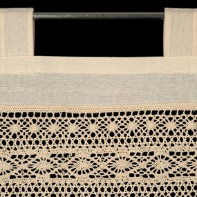 KRÁTKÁ ZÁCLONA NA POUTKÁCH MADDELINE 150X35 CM SVĚTLEBÉŽOVÁ
