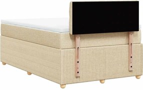 Box spring postel s matrací krémová 120x190 cm textil 3287407