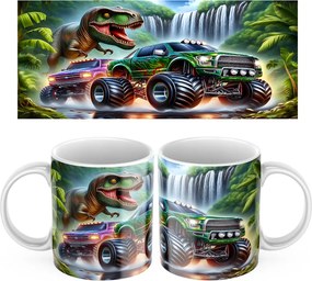 Keramický hrníček Dinosaurus a Monster Truck 450ml