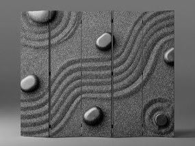 Liox Paraván kameny v černém písku zen Rozměr: 225 x 180 cm