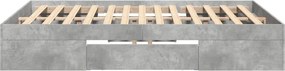 Rám postele betonově šedý 120 x 200 cm kompozitní dřevo 3295481