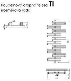 ELVL Bitherm elektrický radiátor BITI.ERDBM 550 x 1250 mm Chrom ELVL1673