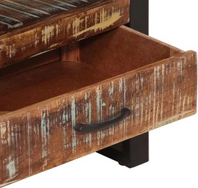 Regál na knihy 118 x 30 x 200 cm masivní recyklované dřevo 321054