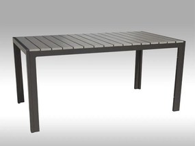 Hliníkový zahradní stůl Jersey 160cm x 90cm, šedý, pro 6 osob