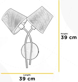 ONLI - Nástěnné svítidlo ASIA 2xE14/6W/230V
