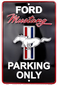 Plechová cedule Ford Mustang Parking, 20cm x 30cm