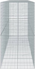 Gabionový koš s víkem 500 x 100 x 200 cm pozinkované železo 3295233