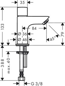 Hansgrohe Logis, umyvadlový ventil, chromová, HAN-71120000