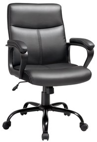Kancelářská židle Umělá kůže Černá VUUS