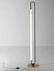 Bílá/matně černá kovová LED stojací lampa (výška 150 cm) Wetro – Nova Luce