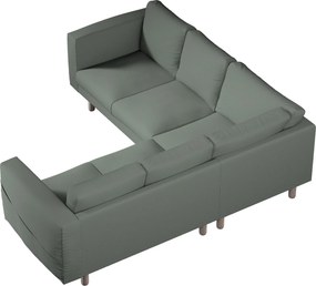 Potah na pohovku IKEA Norsborg rohová 4-místná barva zelená látka pletený vzor
