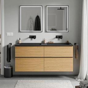 Koupelnová skříňka LAVOA 120 cm s umyvadlem z minerálního odlitku BRUXELLES