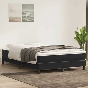 Postel Box Spring bez matrace černá 160x220 cm samet 3315881
