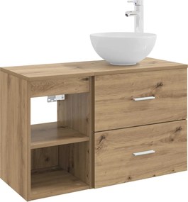 Sada koupelnového nábytku 2 ks Dub artisan Kompozitní dřevo 3403871