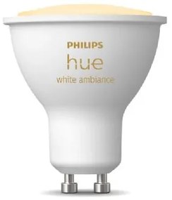 Philips Hue Smart žárovky - Chytrá LED žárovka GU10, 4,3 W, stmívatelná, bílé světlo 929001953309