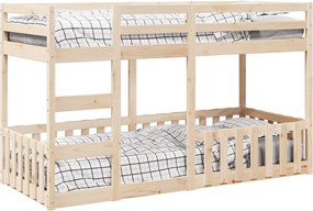 Patrová postel 90 x 200 cm masivní borové dřevo 3308589